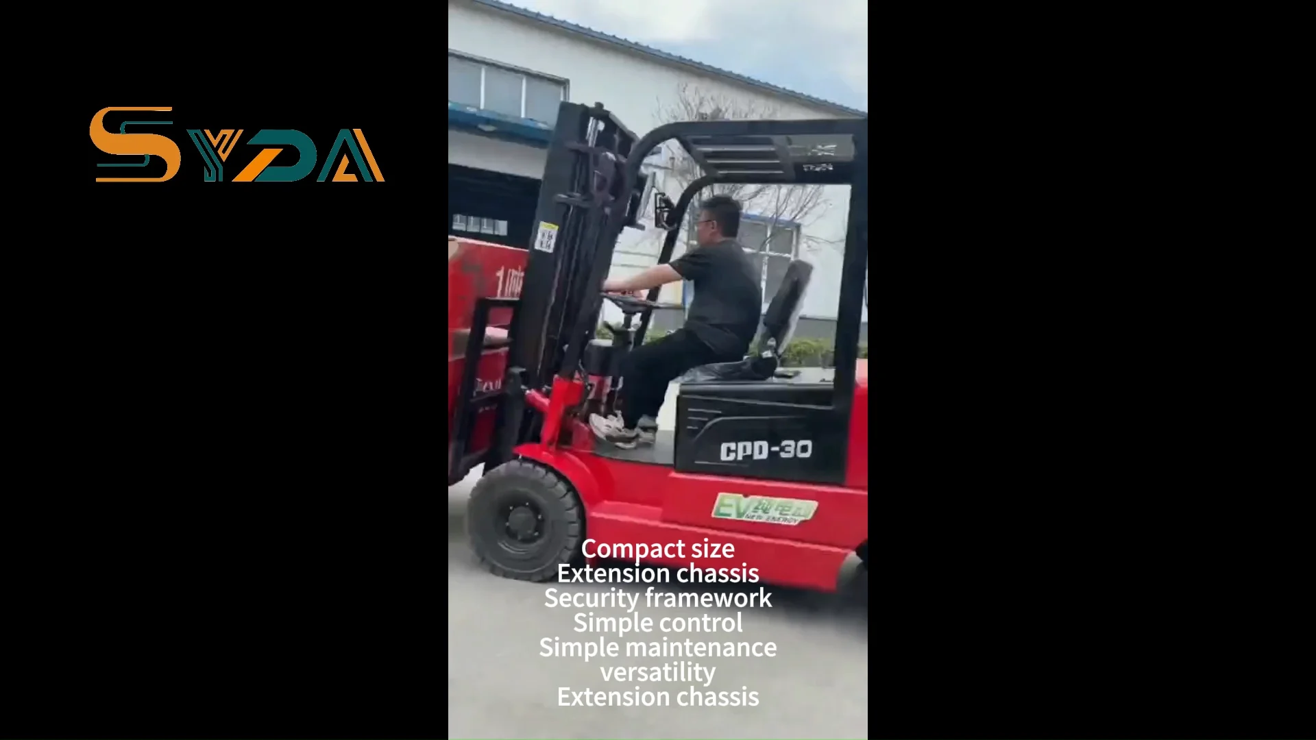 Small Simple Portable Electric Forklift Truck Hydraulic Handling Truck Curved Arm Elevated ...