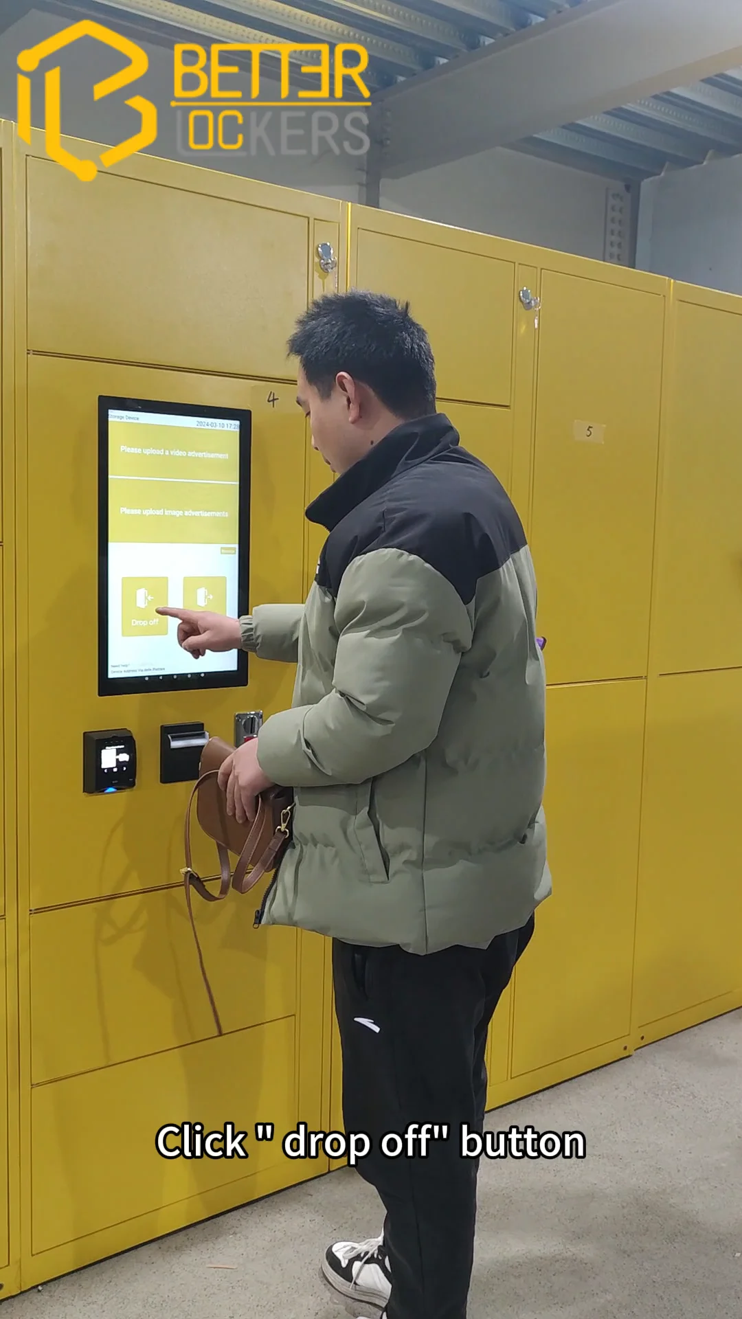 Smart Keyless Steel Locker System Smart Luggage Package Rental Storage ...