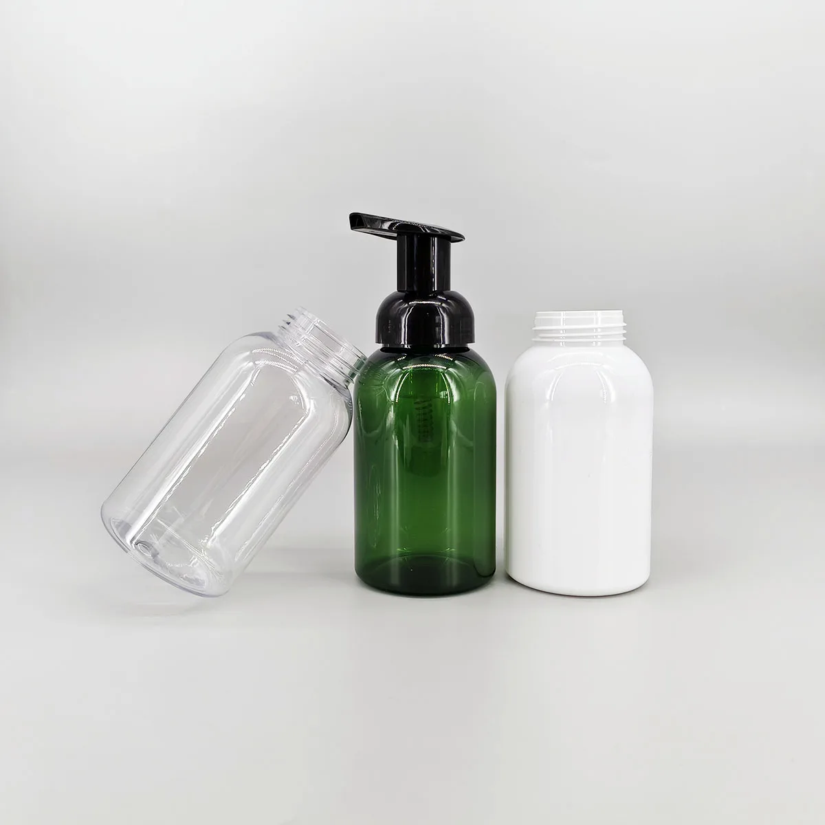 Refillable PET Plastic Bottle Clear Green White Color Hand Wash ...