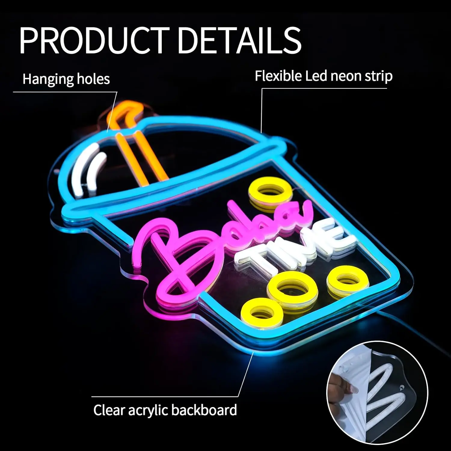 Custom Boba Tea Neon Sign Bubble Milk Tea LED Light Fast Food Coffee ...