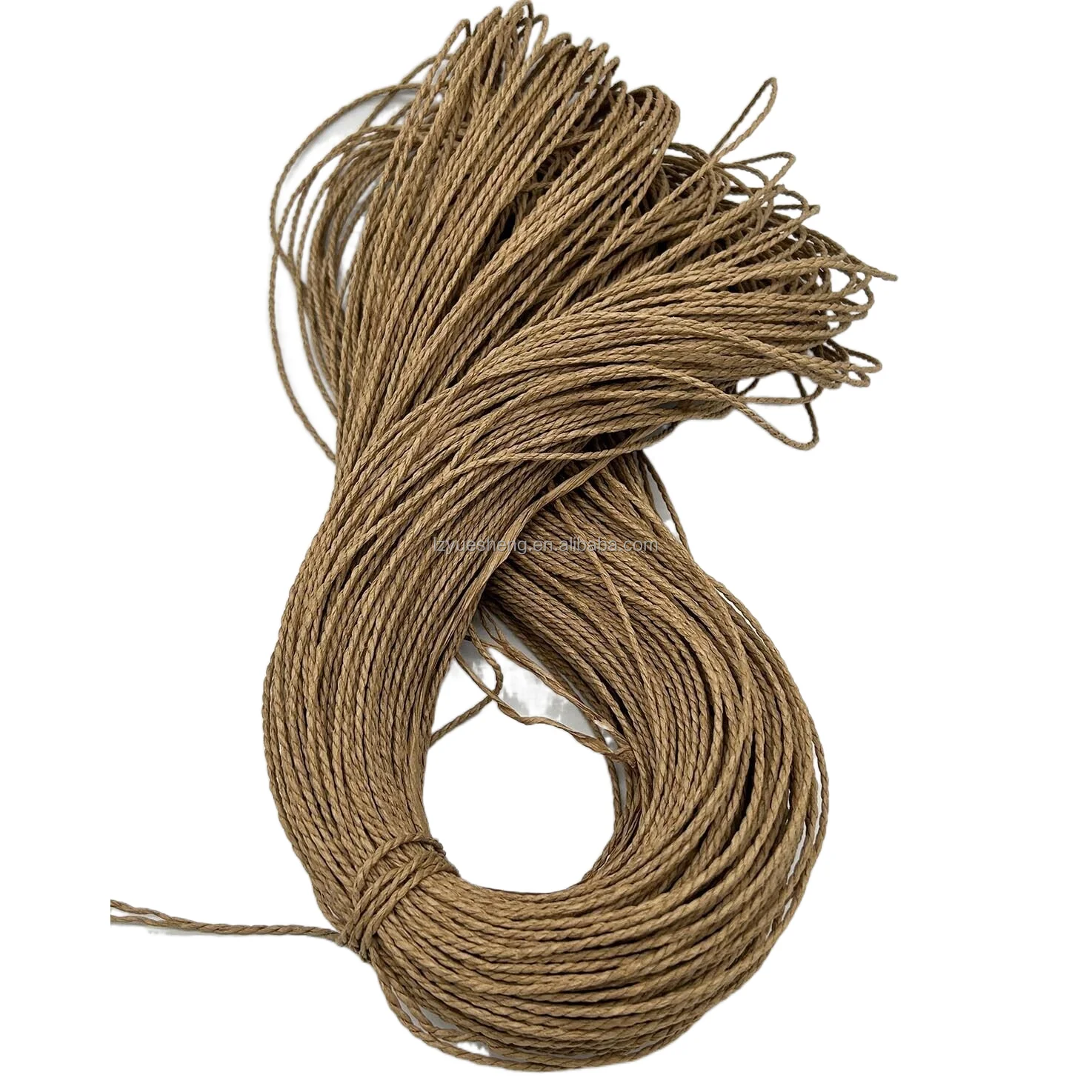 ECO-Friendly Degradable 2mm 1.5mm 2.5mm Twisted Paper Ropes Raffia Dye ...
