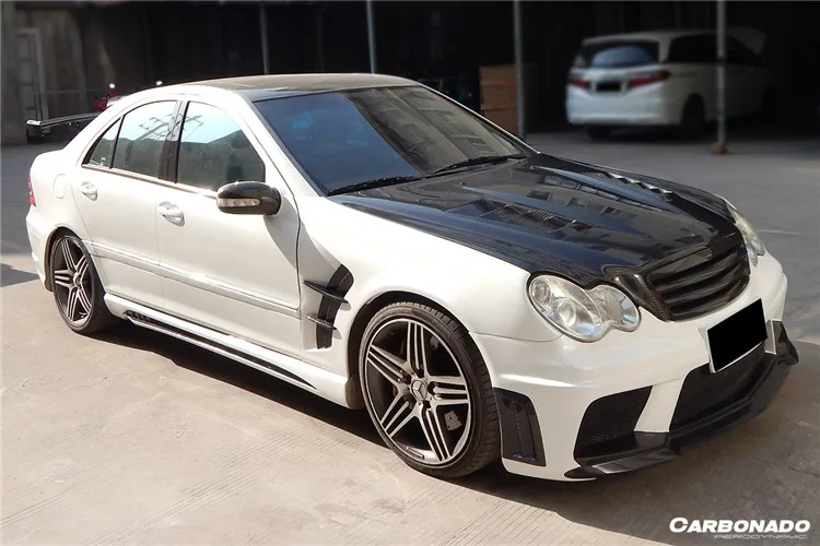 AMG Style Front Bumper Side Skirts Front Fender Rear Bumper Body Kit ...