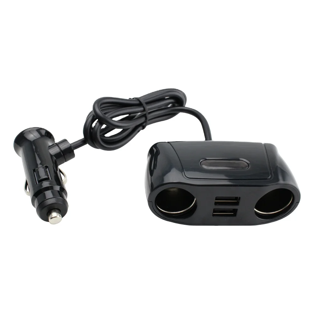 12v 24v Car Cigarette Lighter Dual Sockets Charger Adapter 3.1a 2 Port ...