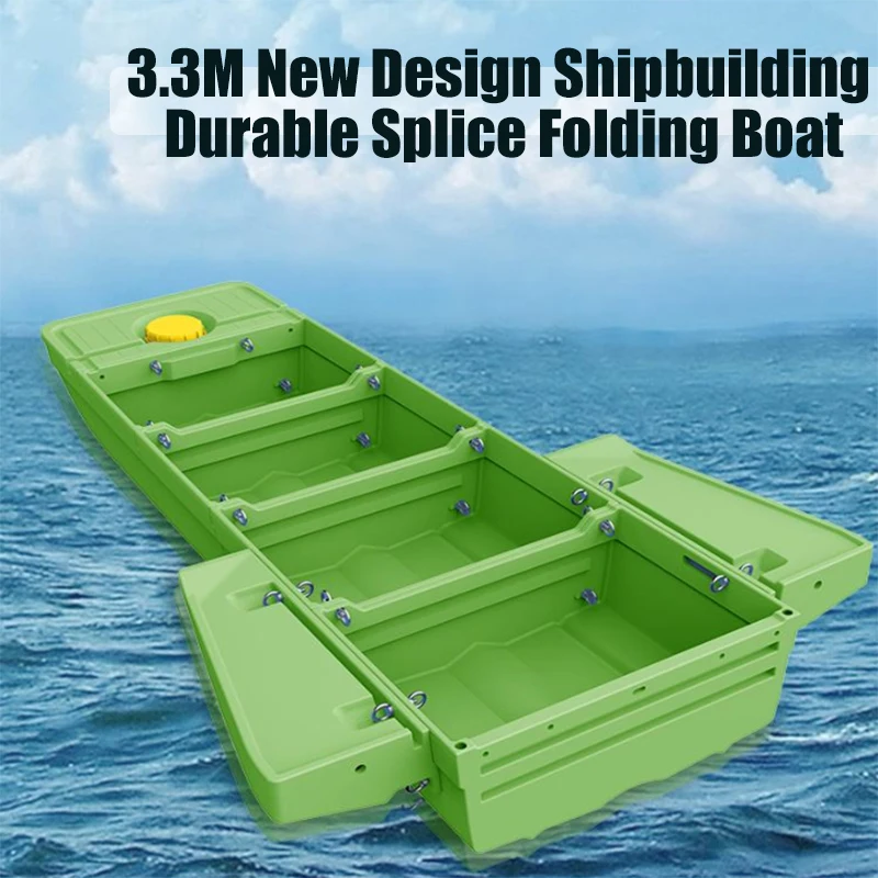 2024 NEW Design 3.33m PE Plastic Detachable Folding Fishing Boat