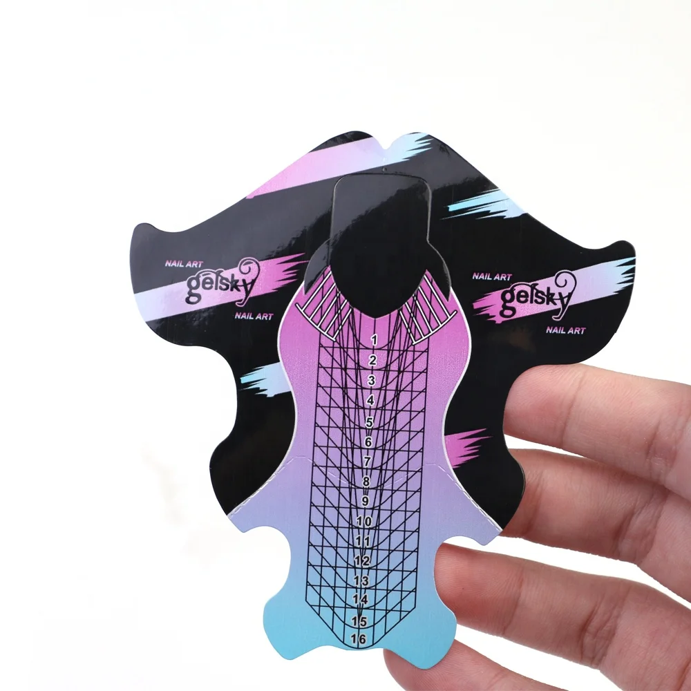 Gelsky Nail Form 500pcs - Holographic Aluminum Nail Tips