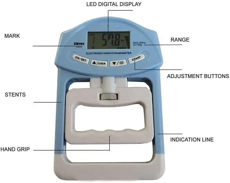 Grip Strength Tester - Digital Hand Dynamometer