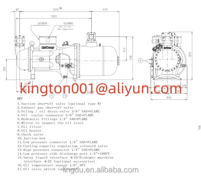用于通用空调的SRC系列RefComp螺杆式压缩机型号SRC-S-463-L4| Alibaba.com