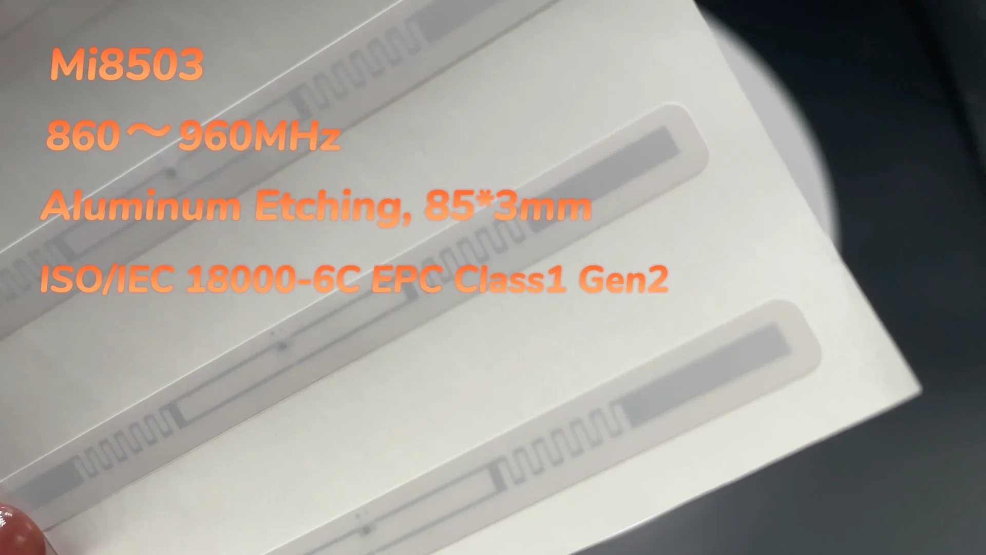 Factory Passive 85*3mm Label Wet Inlay R6-p Uhf Rfid Tag For Pinpoint ...