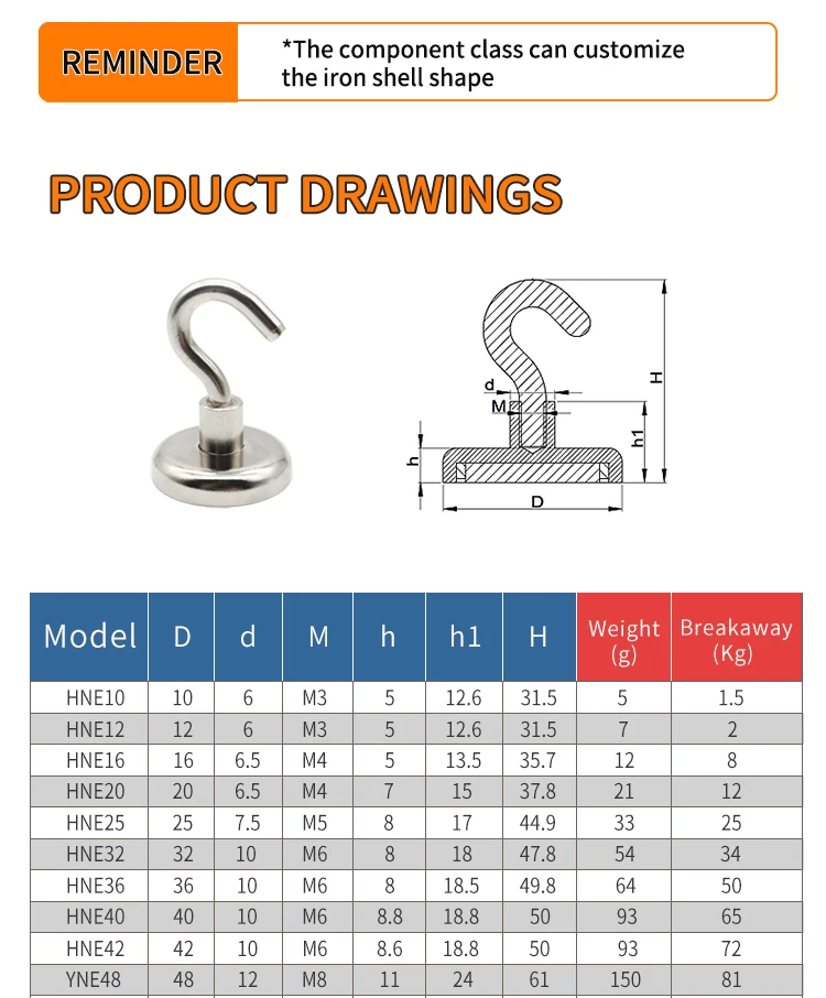 Magnetic Hooks Powerful Heavy Duty Neodymium Magnet Hanger Strong ...