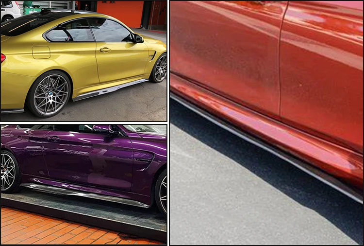 Auto PSM Type Side Skirts Extensions for BMW F82 Carbon Fiber Trunk ...