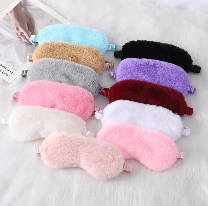 Sleeping Blindfold Soft Fluffy Plush Sleep Eye Masks Cute Love Cloud ...