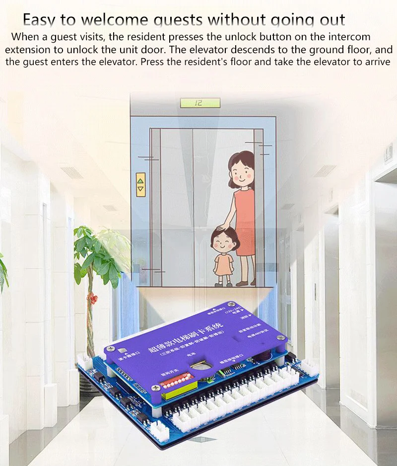 Elevator Access Control IC Card Reader Management System Package Anti ...