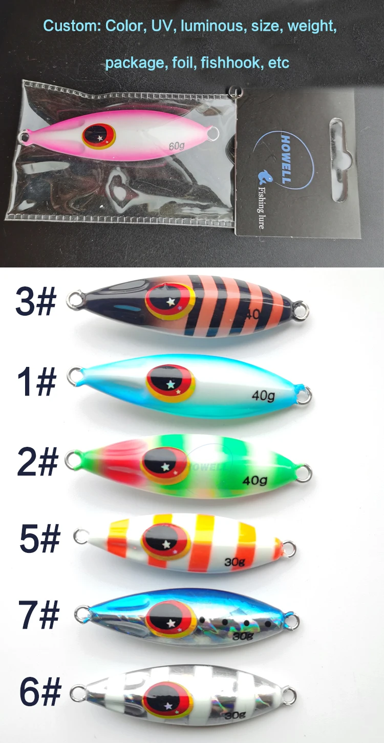 Fishing Lure Slow Jig 10g-150g Oem Uv Lead Jig Jigging Sinking Metal Lure - Buy Flash Fishing ...