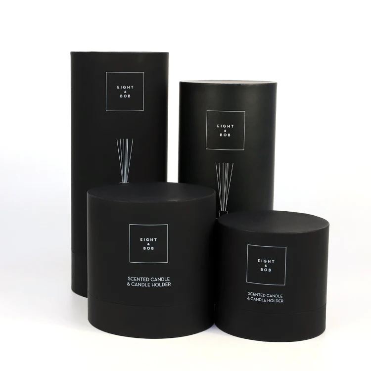 Luxury Black Cardboard Aroma Home Fragrance Reed Diffuser Glass Bottle ...