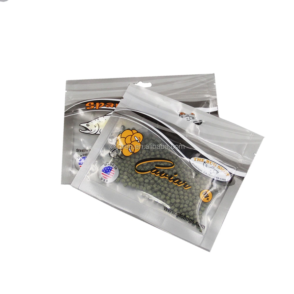 Custom Printing Soft Touch Clear Window Fish Lure Plastic Bag Fishing ...