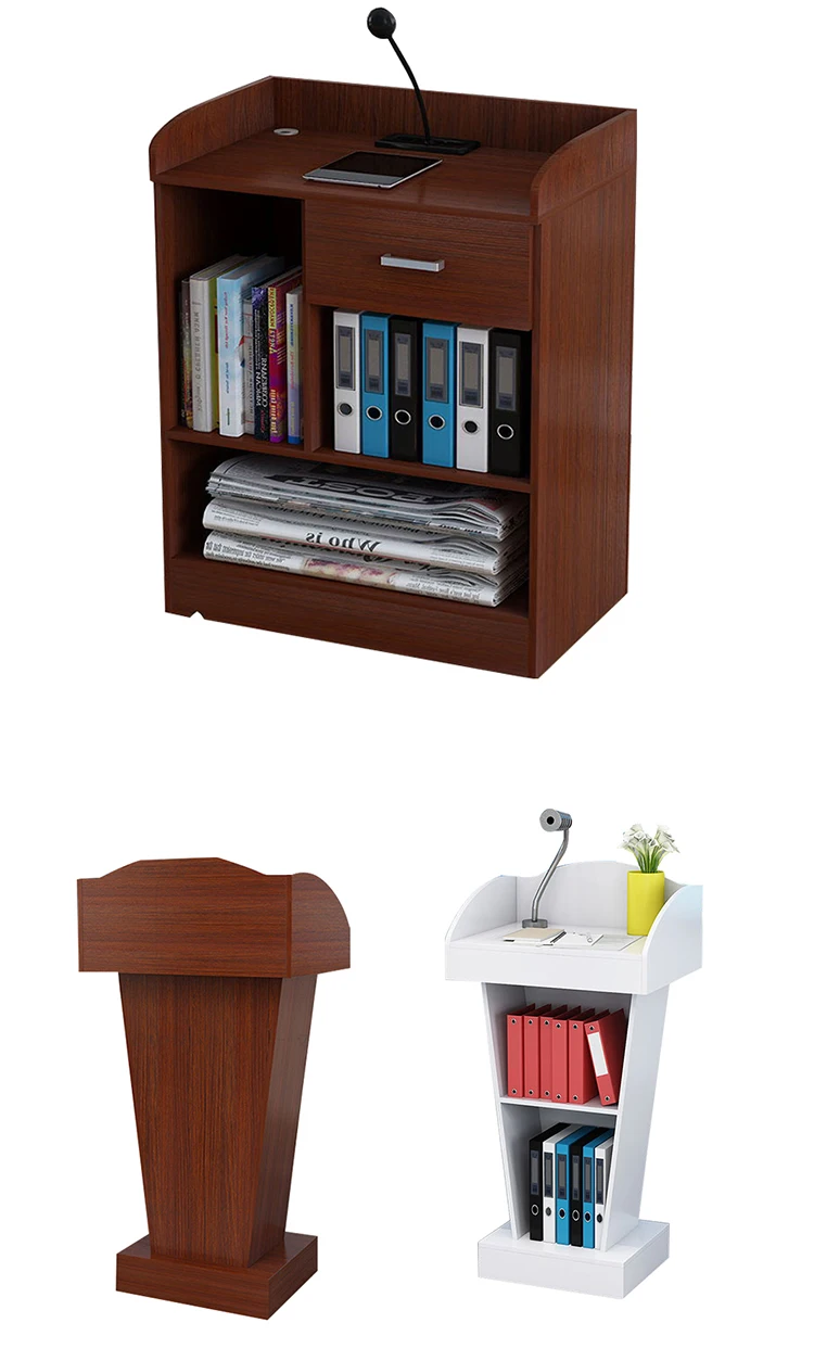 Modern Wooden Rostrum Lectern Podium Stand Pulpit