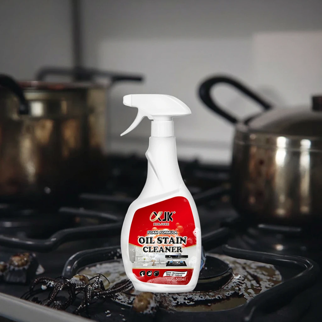Professional 500ml Liquid Oil Stain Cleaner For Range Hood Stove Quick ...