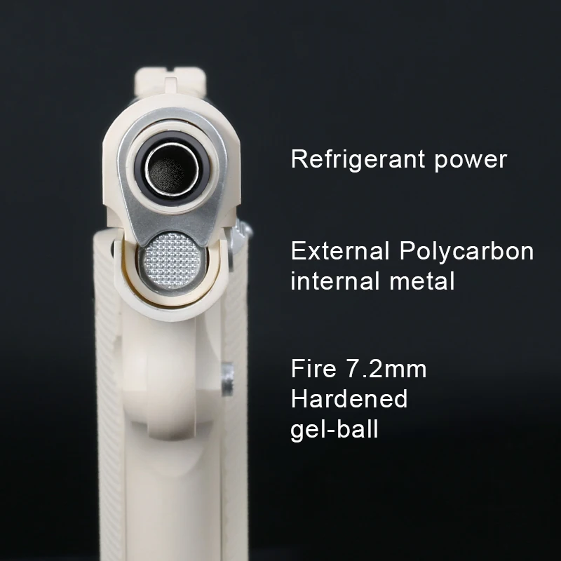 M1911 Recoil Semi-automatic Gel Ball Blaster Metal Refrigerant Emitter ...