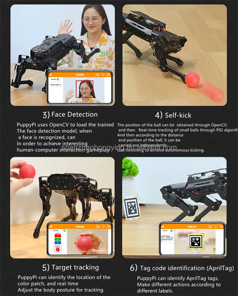 Intelligent Bionic Smart Dog Robot with Light & Sound Features