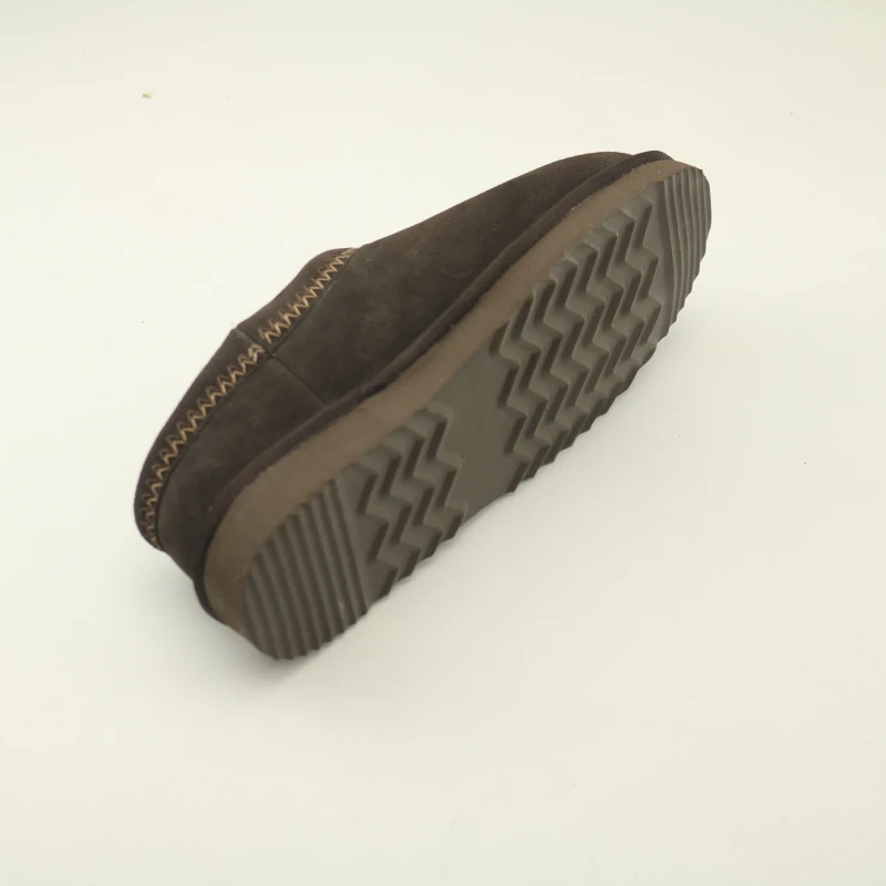 Women Ankle Indoor Slippers Cow Suede Upper Sheepskin Lining EVA ...