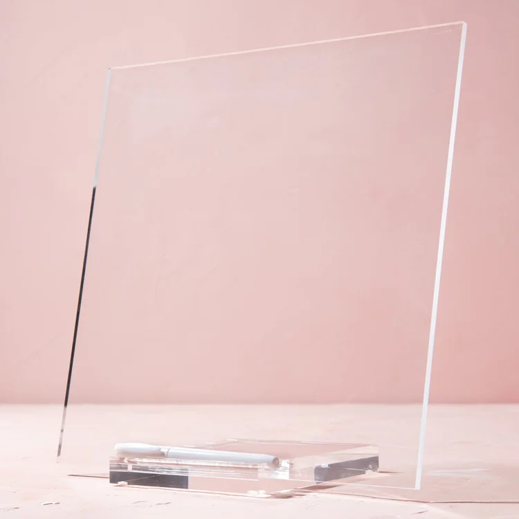 Rectangular Clear Display Easel Dry Erase Acrylic Memo Tablet Board ...
