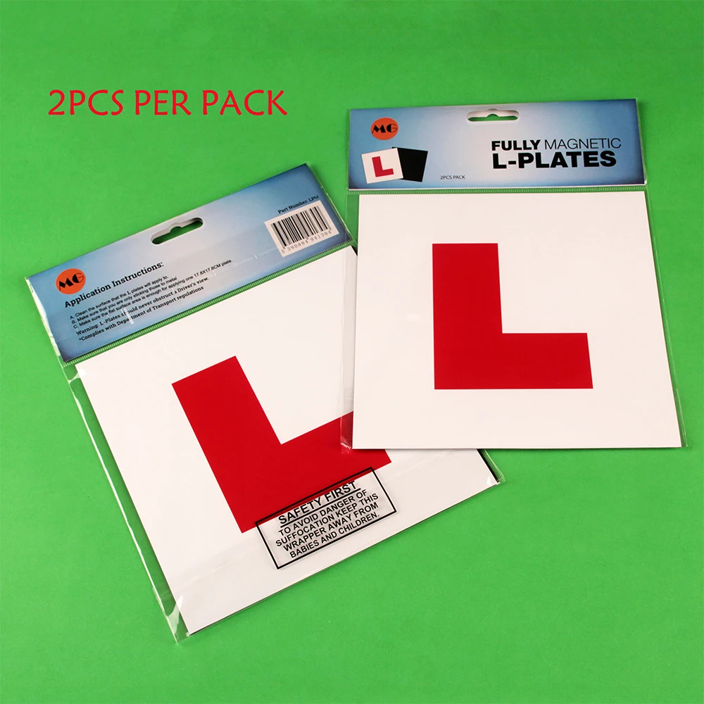 Maglory Uk Magnetic Learner L Plates Car Sticker Motorcycle Learner ...