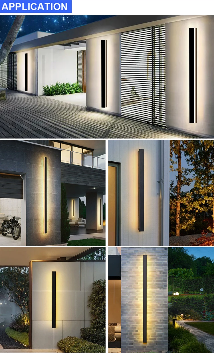 LNJAMI Outdoor LED Linear Wall Lights - IP65 Waterproof