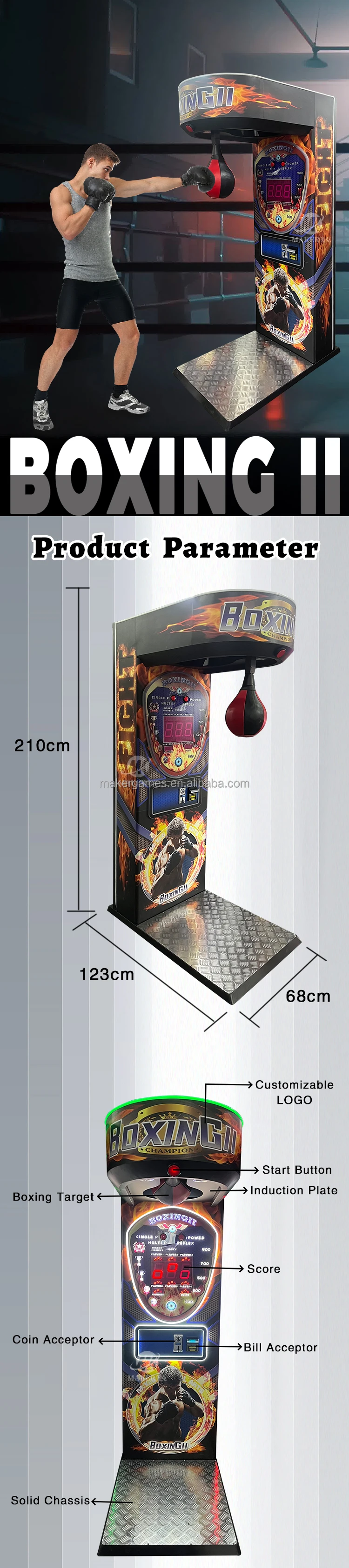 Street Amusement Park Electronic Boxing Machine for Sale