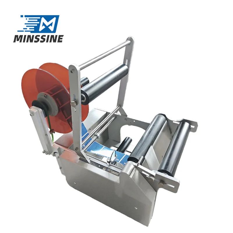 Electric Perfume Beer Bottle Labeling Machine Portable Desktop Metal ...