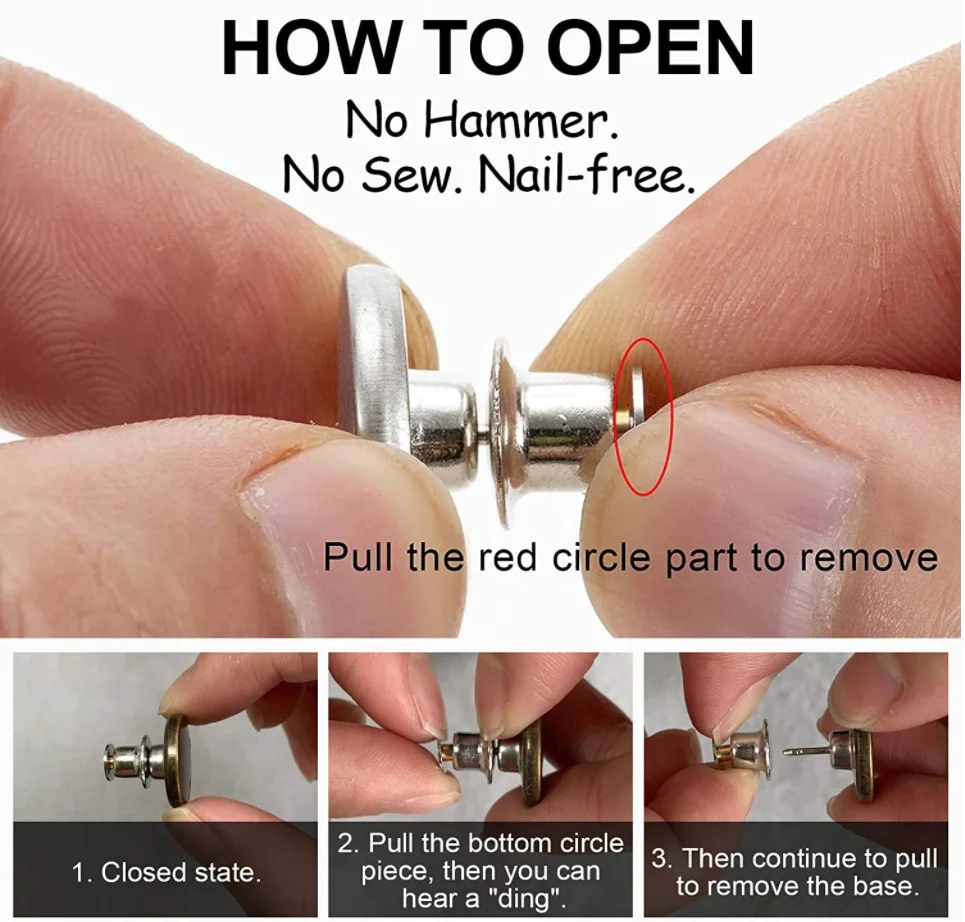 Customize Coat Shape Shank Jeans Buttons And Rivets Pin Logo Button ...