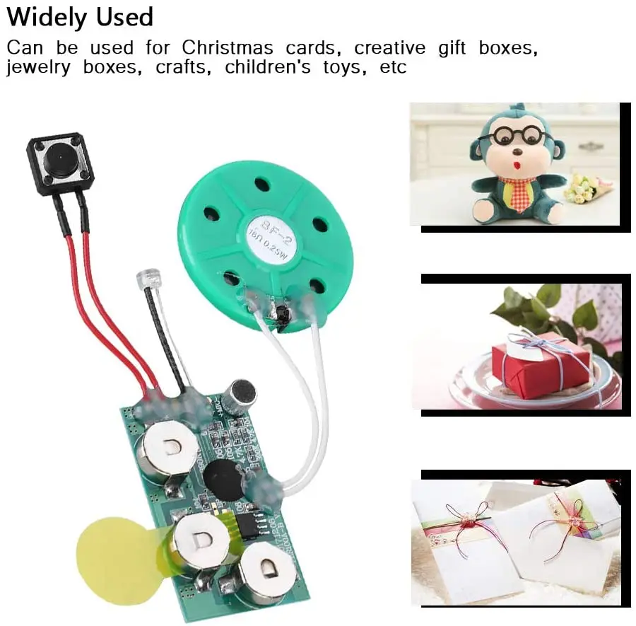 Light Activated Recordable Sound Module for Gift Boxes