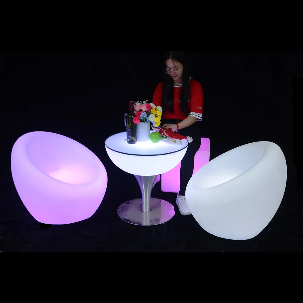 Rgb Color Change Illuminated Light Up Portable Bar Tables Outdoor Led ...