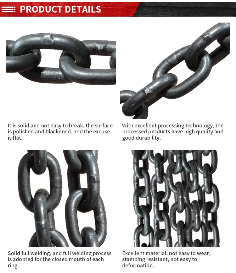 Black G80 Lifting Chain Sling - Standard, Welded Load Chain