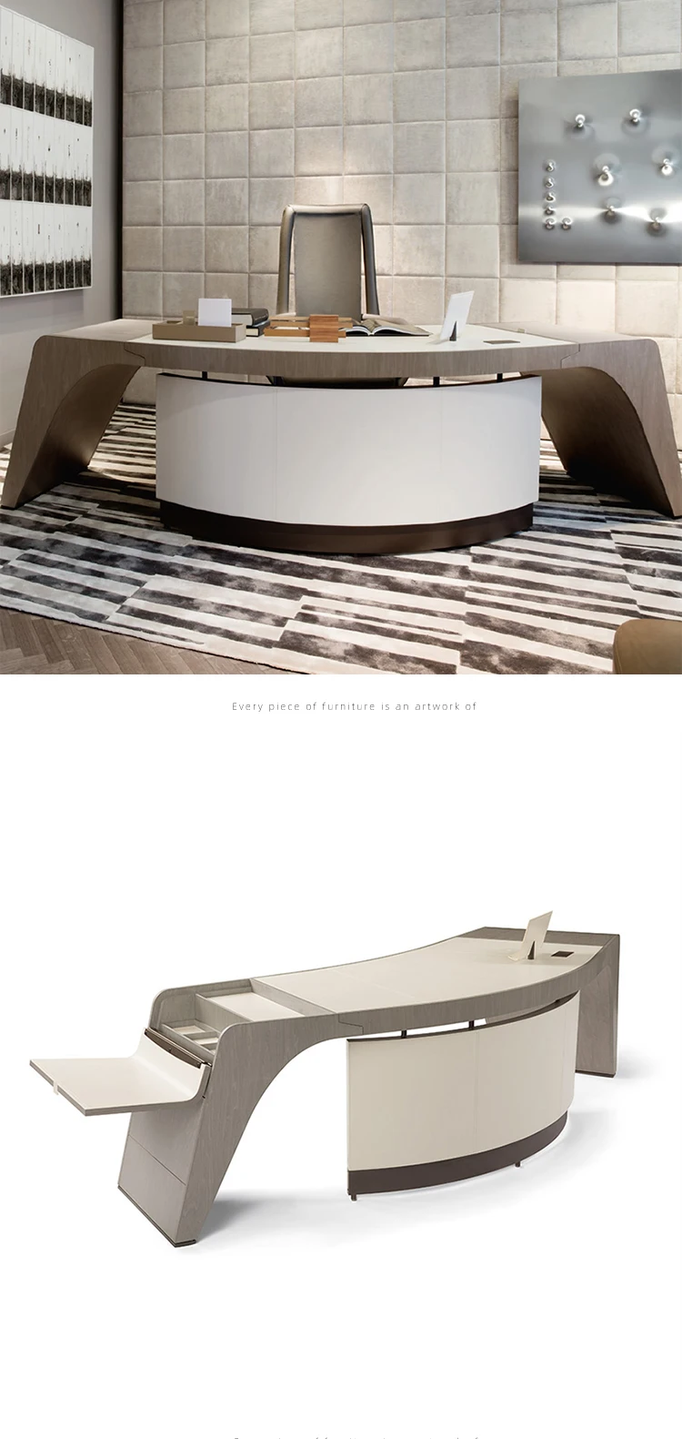 Italian Desk Long Table Designer Postmodern Office Furniture