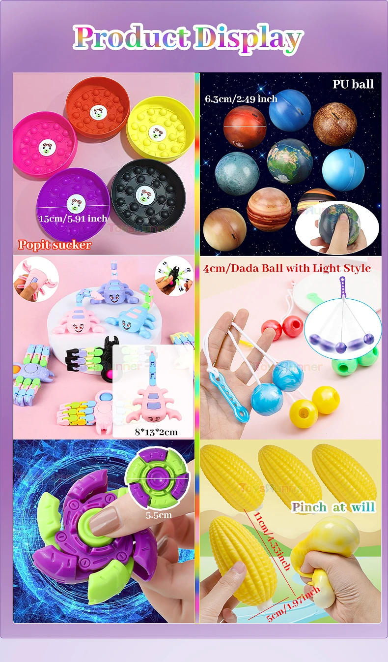 26 Piece 30pcs Relief Stress Ball Sensory Shot Gun Pop Custom Anti ...