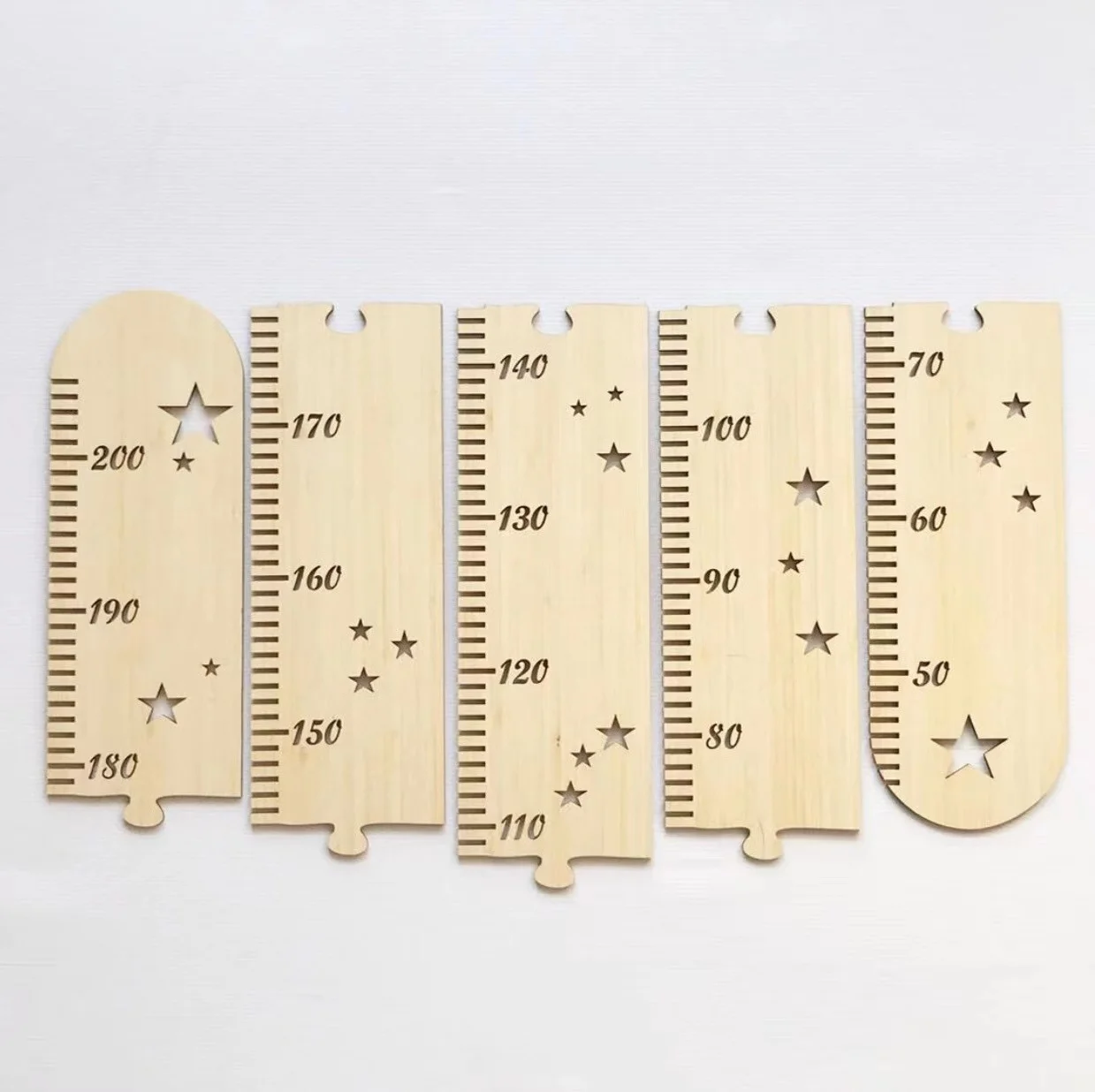 Wooden Ruler Growth Height Chart Kids Decoration Modern Farmhouse Style ...