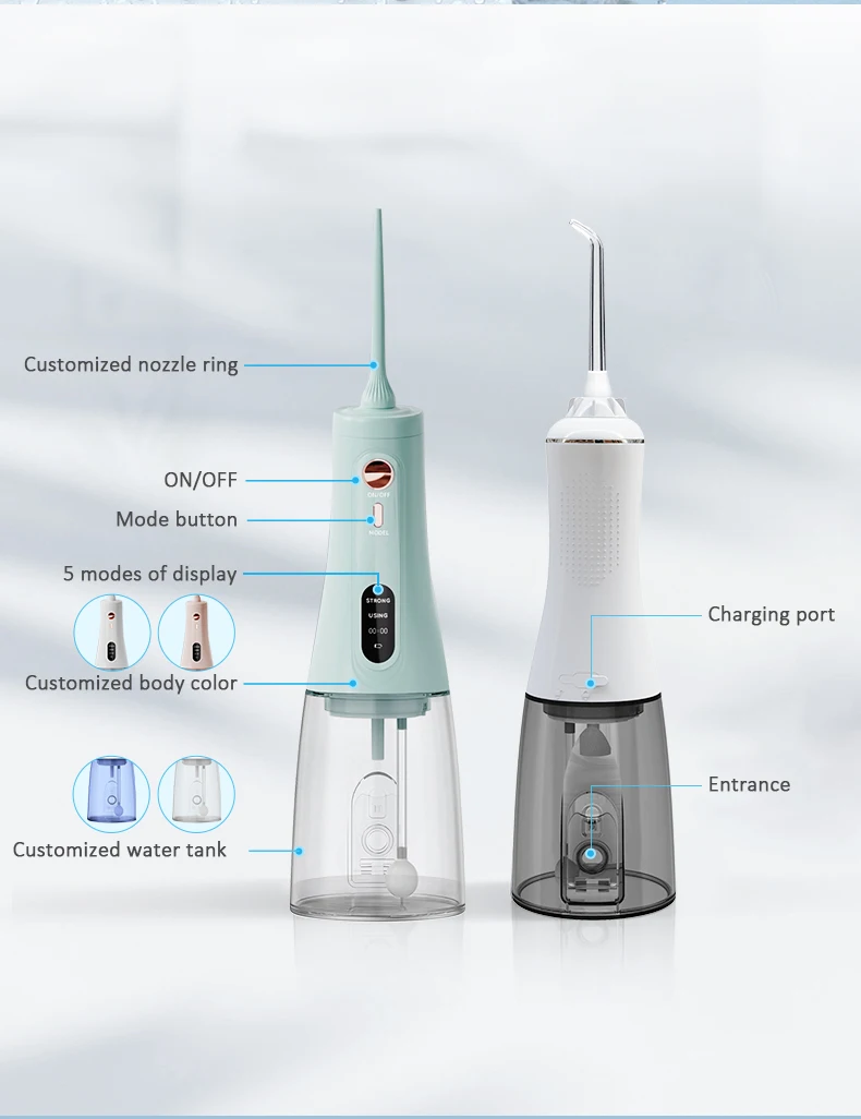 Customized Electric Water Flosser With Oled Screen Oral Teeth Irrigator ...