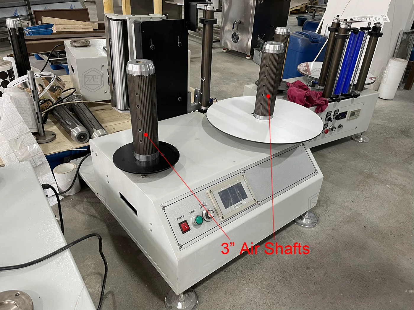 R-450 Adhesive Stick Label Paper Roll Rewinding Machine