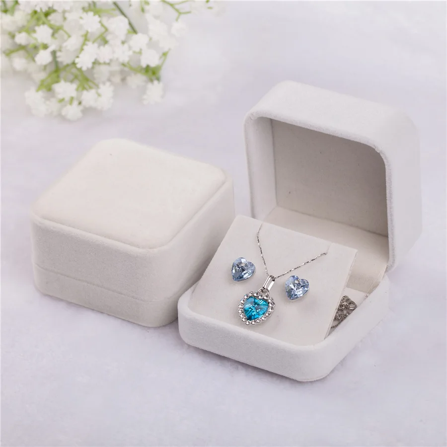 Luxury Round Earring Box With Velvet Insert Ring Jewellery Boxes ...