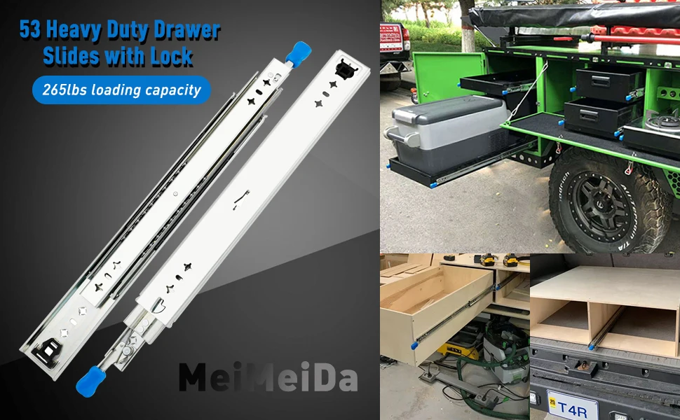 SNEIDA Heavy Duty Slides With Locking Full Extension Telescopic 350 Mm ...