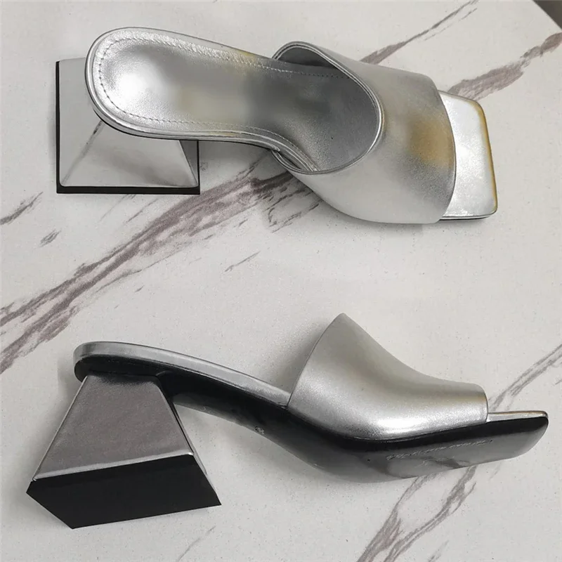 Unique Block Heel Square Open Toe Sandals Women Luxury Patent Leather ...