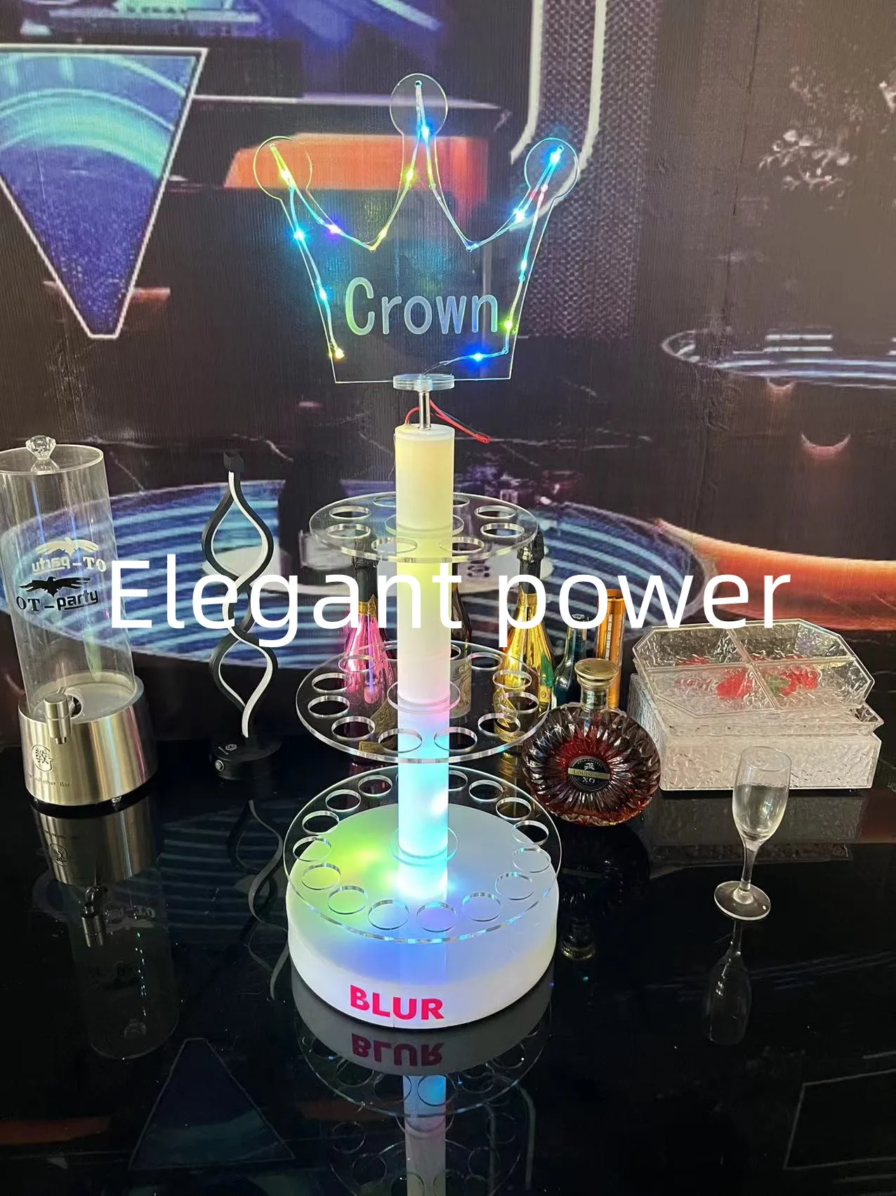 Bar Nightclubs Wedding Custom Wine Stand Bullet Cup Display Holder LED ...