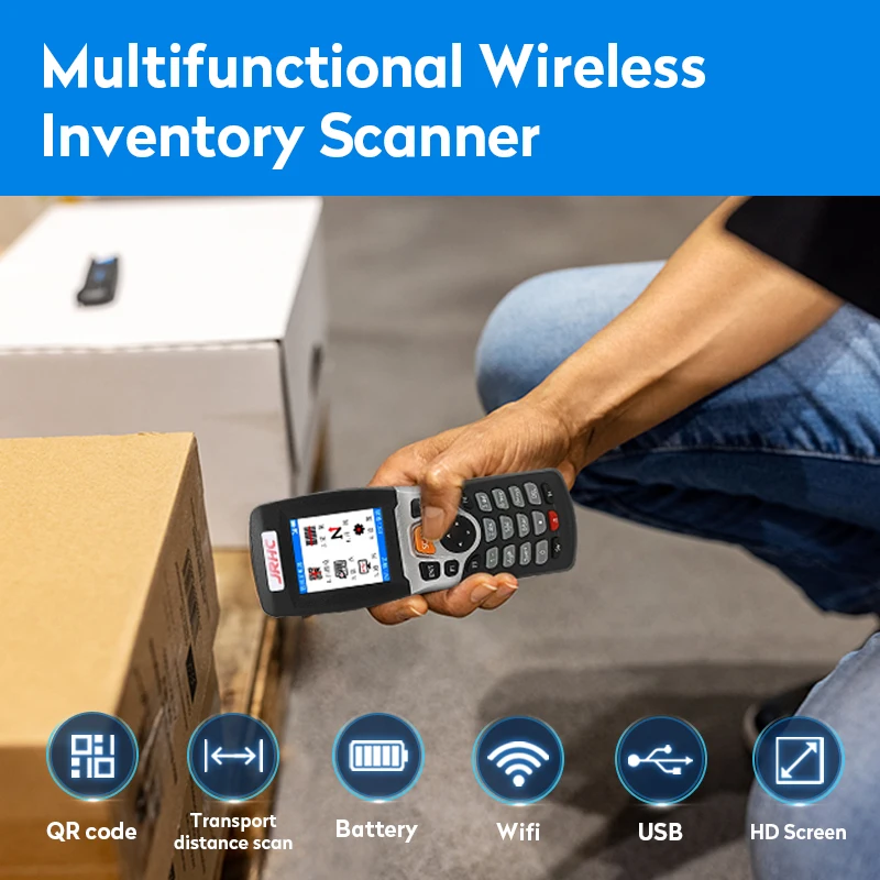 JR S-8103 Ruggedized Wireless Barcode Scanner with 2.2-inch Display ...