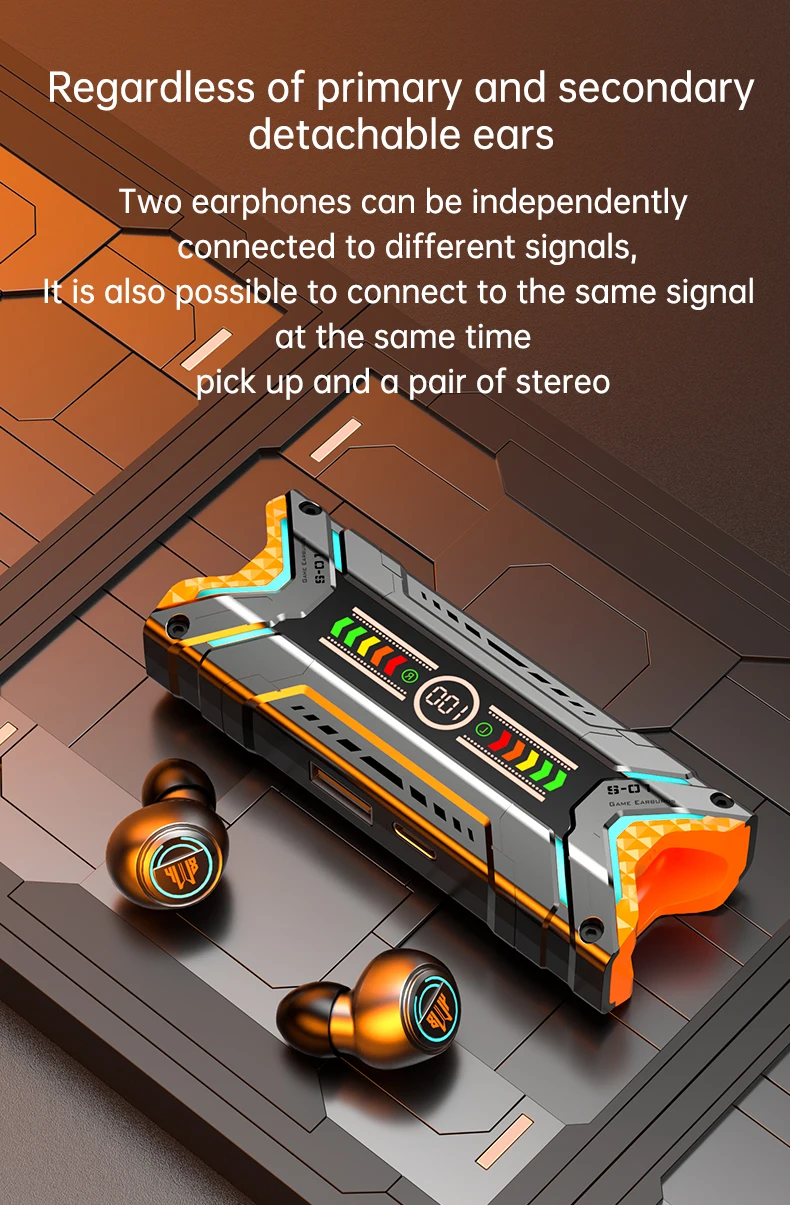 2023 V5.3 M48 TWS Earphones - 9D Hifi Stereo Gaming Earbuds