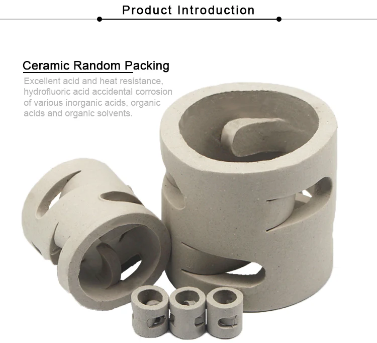 Chemical Random Tower Packing 25mm Ceramic Pall Ring For Distillation ...