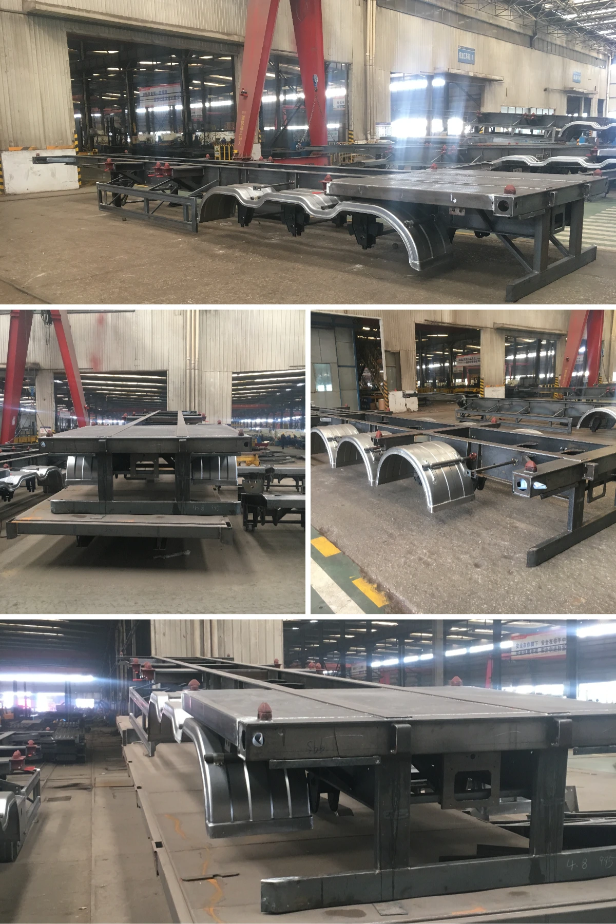 3axle Container Skeleton Shipping Container Chassis Truck Semi Trailer ...
