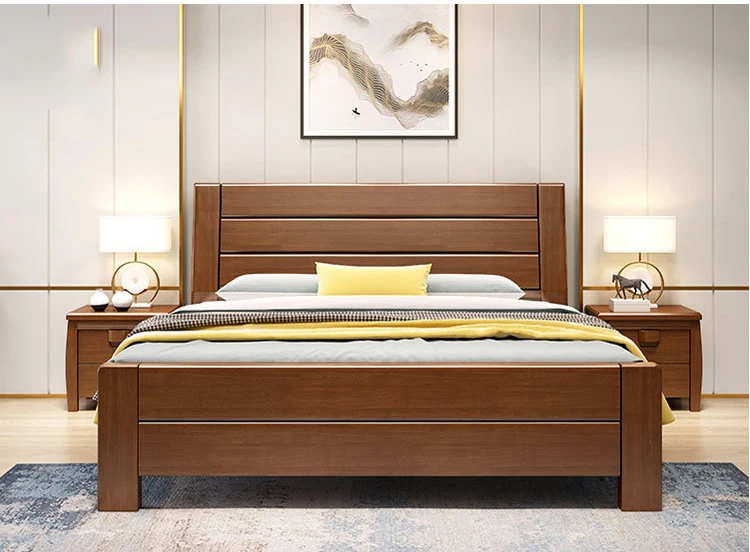 New Chinese Style Solid Wood Bed Bedroom Queen Bed With Storage - Buy ...