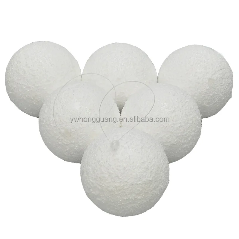 New 2024 Christmas Tree Snowball Decoration Christmas Pure White Foam ...