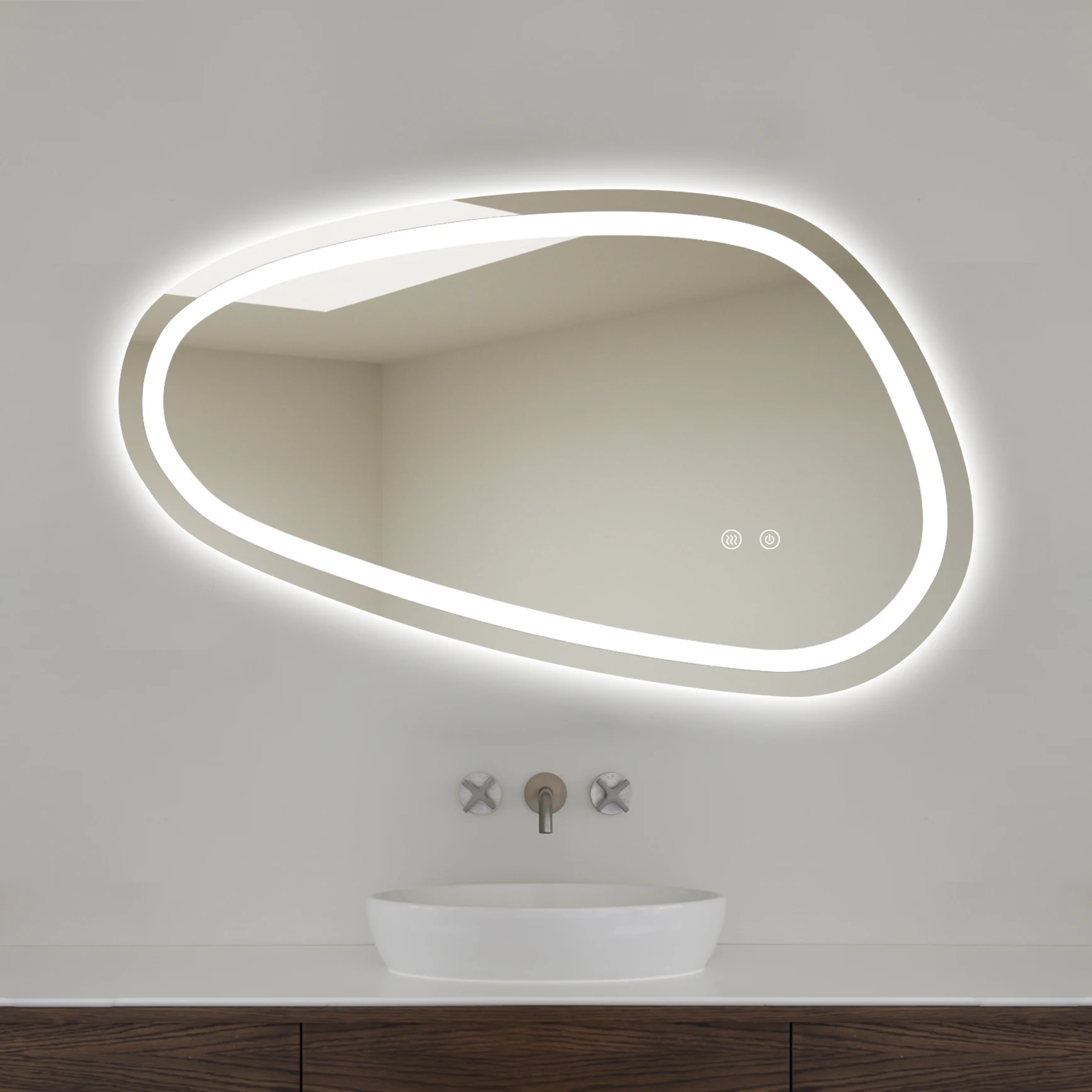 High Quality LED Mirror Mist Eliminator Amplifying Smart Touch Screen ...