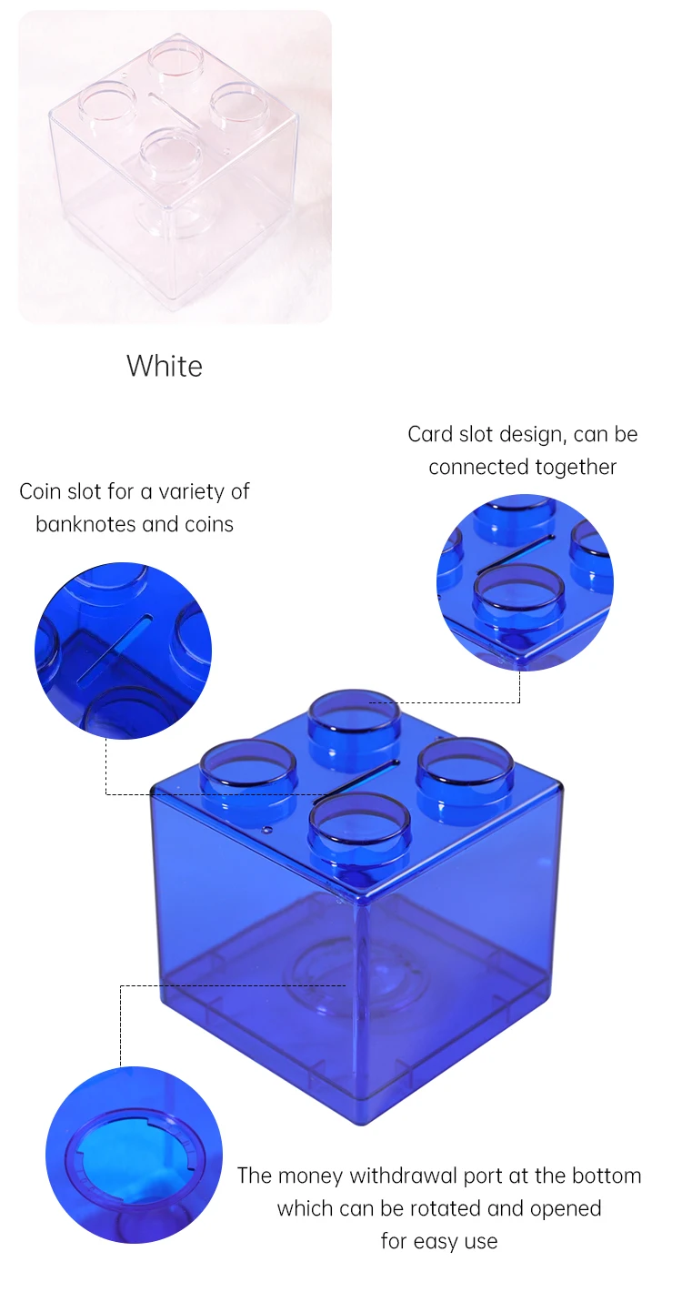 China Custom Plastic Building Block Shape Piggy Bank For Kids ...